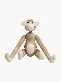 Designová dekorace z dubového dřeva Monkey, V 19 cm