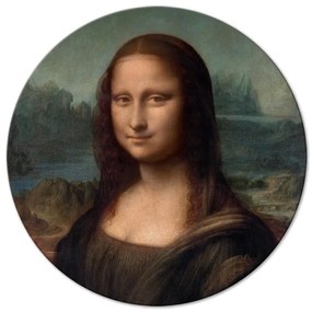 Kulatý obraz Leonardo da Vinci - Gioconda - malovaný portrét Mony Lisy