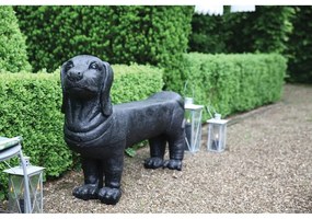 Černá zahradní lavice Dachshund – Esschert Design