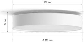Philips - LED Stmívatelné koupelnové svítidlo Hue LED/19,2W/230V IP44 pr. 381+DO