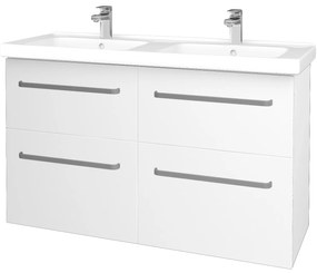 Dřevojas Koupelnová skříň BIG INN SZZ4 125 Varianta: M01 Bílá mat / Úchytka T02 / M01 Bílá mat