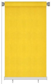 vidaXL Venkovní roleta 80 x 140 cm žlutá HDPE