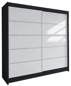 Šatní skříň TALIN IV šířka 180 cm - černá/bílá
