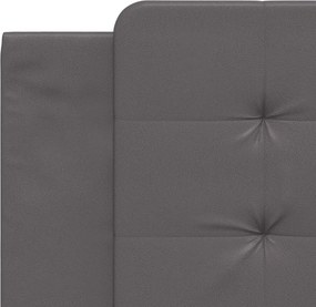 Postel s matrací Zadar šedá 180 x 200 cm umělá kůže 3208883
