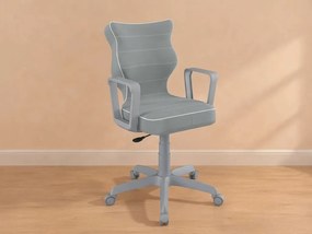 Otočná židle pro děti k psacímu stolu ŠEDÁ Rozměr: dítě 159 - 188 cm (výška stolu 71 - 82 cm)