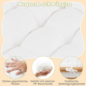 Costway 2-in-1 obloukový rocker s polštářem Oboustranný lezecký oblouk Natural