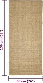 Sisalový koberec pro škrabací sloupek 66 x 150 cm 3203410