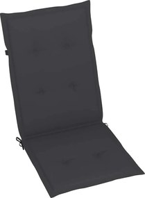 vidaXL Zahradní polohovací židle s poduškami 4 ks masivní akácie [3065377] Barva: Černá