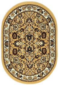 Sintelon, Kusový koberec Teheran Practica 59/EVE ovál, 200x290, béžová, chodba / předsíň