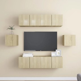 6dílný set TV skříněk dub sonoma kompozitní dřevo 3078997
