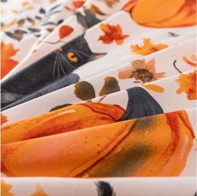 Povlečení z mikrovlákna CATS AND PUMPKINS barevné Rozměr povlečení: 70 x 90 cm | 140 x 200 cm
