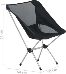 vidaXL Skládací kempingové židle 2 ks s taškou 54x50x65 cm hliníkové [47797]