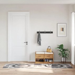 Koberec pratelný 80 x 150 cm černý a šedý 337982