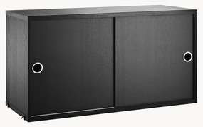 Skříňka pro modulární regálový systém's posuvnými dveřmi String System