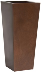Plust - Designový květináč KIAM gloss pot, 35 x 35 cm - hnědý