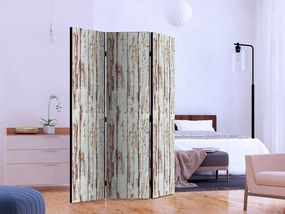 Pokojová zástěna Inspirace lesem (3-dílný) - dekorativní pozadí s postarším dřevem