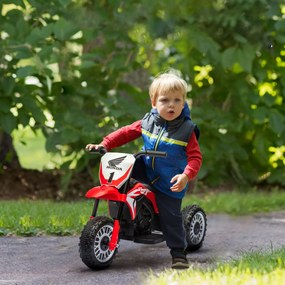 HOMCOM Elektrická Motorka pro Děti s Klaksonem a Startovací Hudbou pro Děti ve Věku 1,5-3 Let
