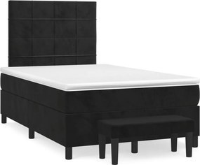 Box spring postel s matrací černá 120 x 200 cm samet 3137835