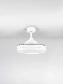 LED bílé designové stropní svítidlo Nevma s dálkovým ovládáním