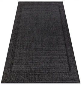 Dywany Luszczow Kusový koberec TIMO 5979 SISAL venkovní rám černý Rozměr koberce: 140 x 190 cm