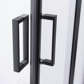 BPS-koupelny Čtvercový sprchový kout HYD-SK30B 90x90 černá/transparent + vanička HYD-SSV-SXL02B bílá
