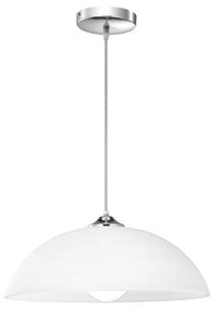 Nova Luce Závěsné svítidlo VINCA, bílé sklo, 40cm, E27 1x12W