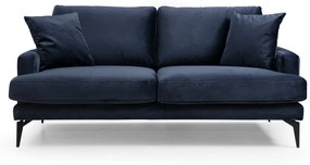 Atelier del Sofa 2-místná pohovka Papira 2 Seater - Navy Blue, Modrá