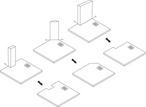 Rea Bazalt, SMC obdélníková sprchová vanička 120x80 cm, černá, REA-K3305