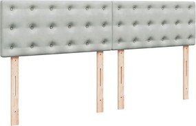 Box spring postel s matrací světle šedá 180x200 cm samet 3287818