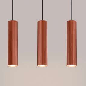Sollux Lighting Závěsné svítidlo KARBON 3L červený okr