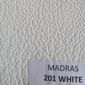 Rozkládací sedací souprava s úložným prostorem Bazalt - pravá kůže Zvolte stranu sed. soupravy: Pravá strana, Vyberte čalounění kůže: Madras 201 white