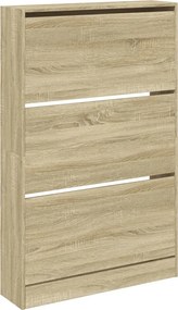 vidaXL Botník 80 x 21 x 125,5 cm kompozitní dřevo [839926] Barva: dub sonoma