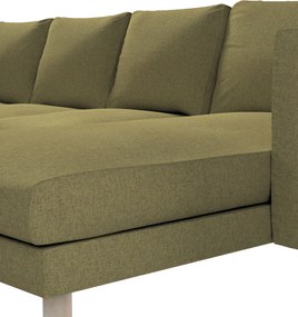 Potah na pohovku IKEA Norsborg 4-místná se šezlongem barva zelená látka pletený vzor