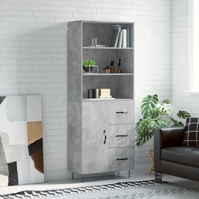 vidaXL Skříň highboard 69,5 x 34 x 180 cm kompozitní dřevo [3189438] Barva: Betonová šedá