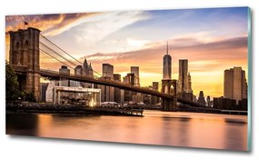 Wallmuralia Fotoobraz na skle Brooklynský most 100x50