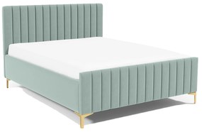 Eka Čalouněná postel SUTRA+ 160x200 cm Barva látky Trinity: (2321) Světlá zelená, Úložný prostor: Bez úložného prostoru