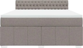 Box spring postel s matrací taupe 180x200 cm textil 3289458