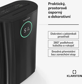 Klarstein DryFy ProConnect 24L odvlhčovač vzduchu, 24 l/den, 30 m², WiFi, Aplikace, LED indikátor, 24-hodinový časovač