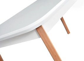 Jídelní stůl Orion Zvolte barvu nožek: Ořech - nut, Barva horní desky stolu (dýha): Bílá
