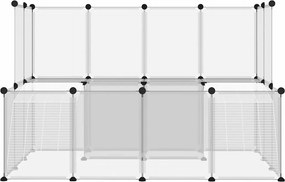 Klec pro malá zvířata průhledná 143 x 107 x 93 cm PP a ocel 340570