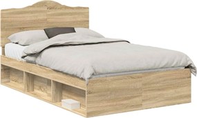 Rám postele s čelo Sonoma 120 x 190 cm Masivní borové dřevo 3413337