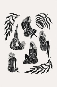 Kristína Babulicová | Tiché múzy Rám: Bílý, Velikost: 60 x 40 cm