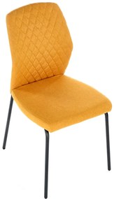 Čalouněná jídelní židle K461, žlutá