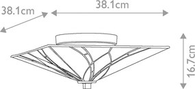 Vitrážové stropní svítidlo Tiffany Elstead ASHEVILLE 2xE27