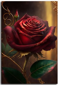 Obraz růže zlatý plamínek Rozměr: 40 x 60 cm