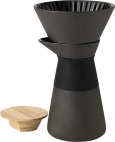 Černý kameninový set na překapávanou kávu 600 ml Theo – Stelton