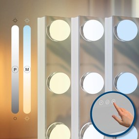 Kosmetické zrcadlo Norlina bez Bluetooth – bílá