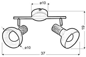 Bodové svítidlo PUERTO 2xE14/40W/230V