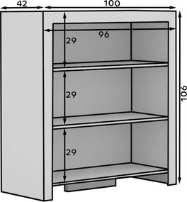 ADRK Furniture Komoda 2D 100 CESIRO
