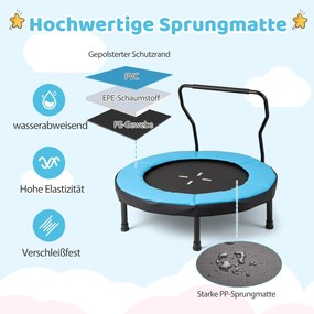 Costway Ø102 cm dětská trampolína s odnímatelnou rukojetí mini trampolína do 100